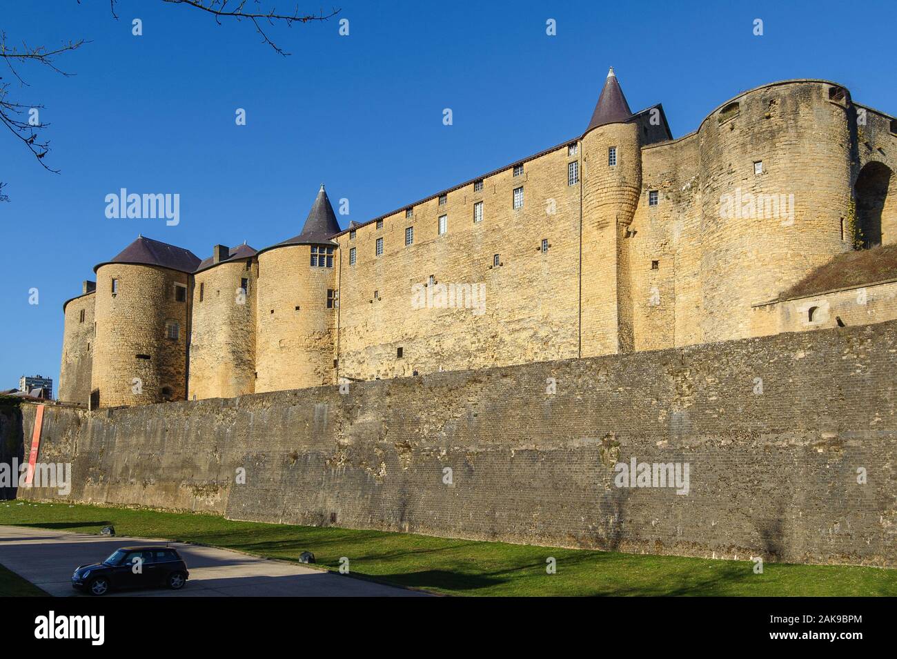 The fortified castle of Sedan, whose construction started in 1424, is ...