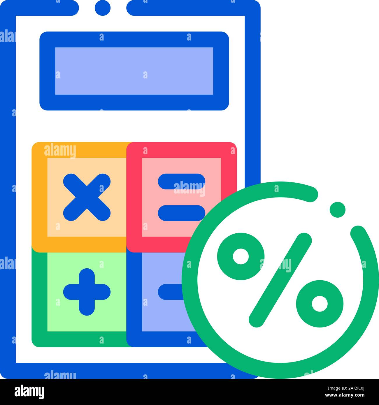 Math Calculator for Calculations Icon Vector Outline Illustration Stock ...