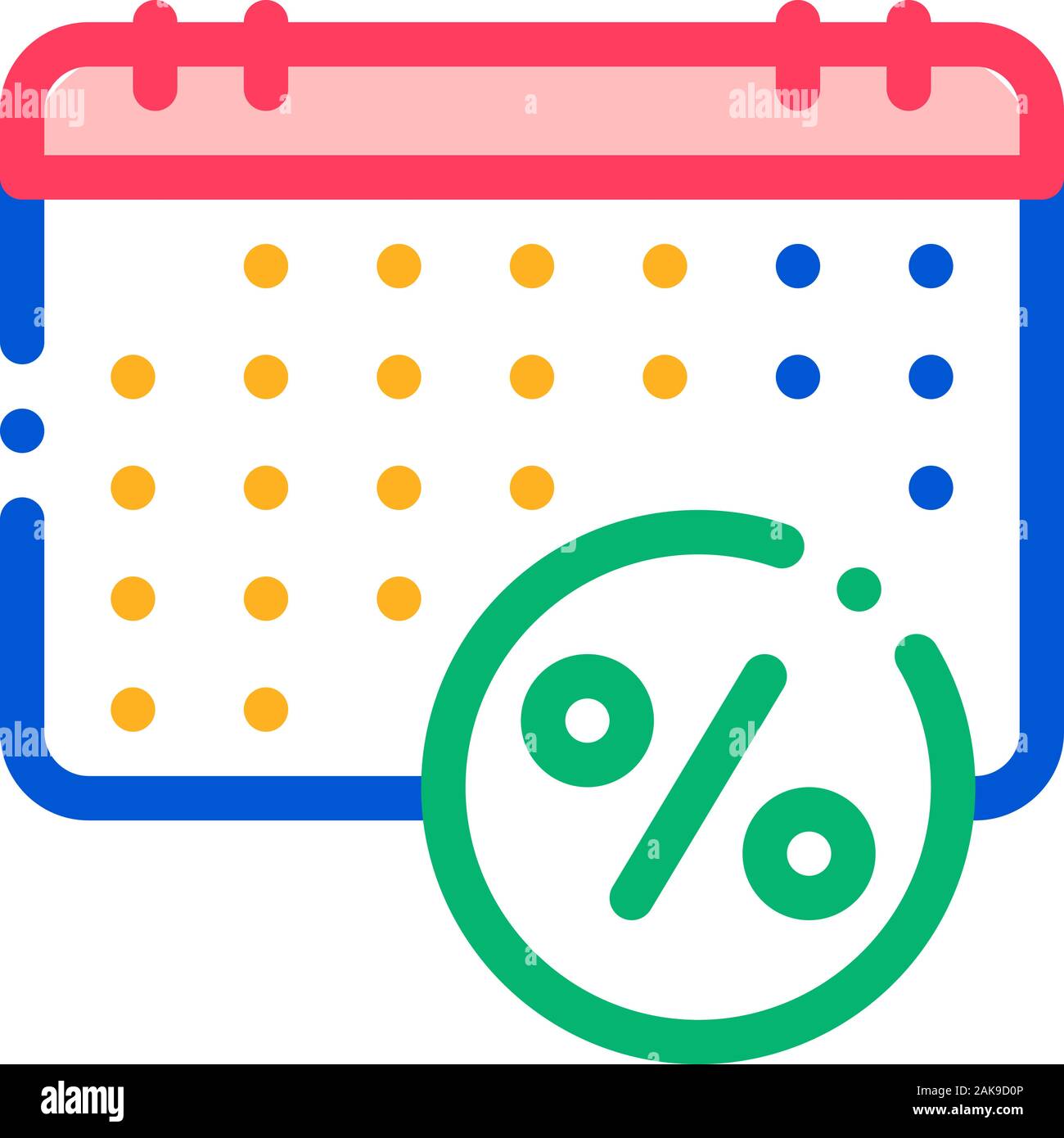 Salary Calendar Schedule Icon Vector Outline Illustration Stock Vector ...