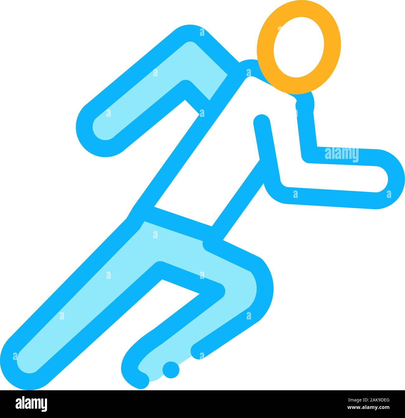 Runner Athlete in Action Icon Vector Outline Illustration Stock Vector ...