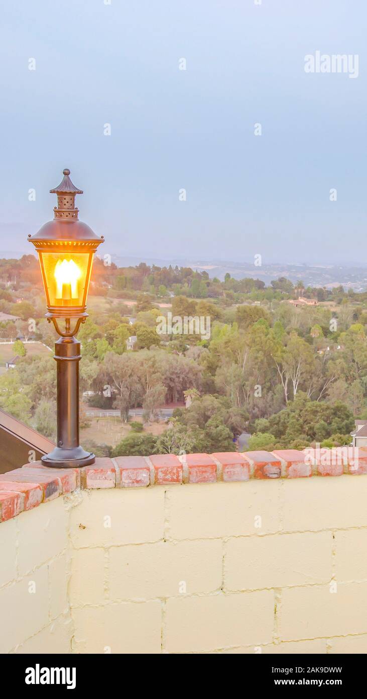 Vertical Views form a pool during twilight Stock Photo - Alamy