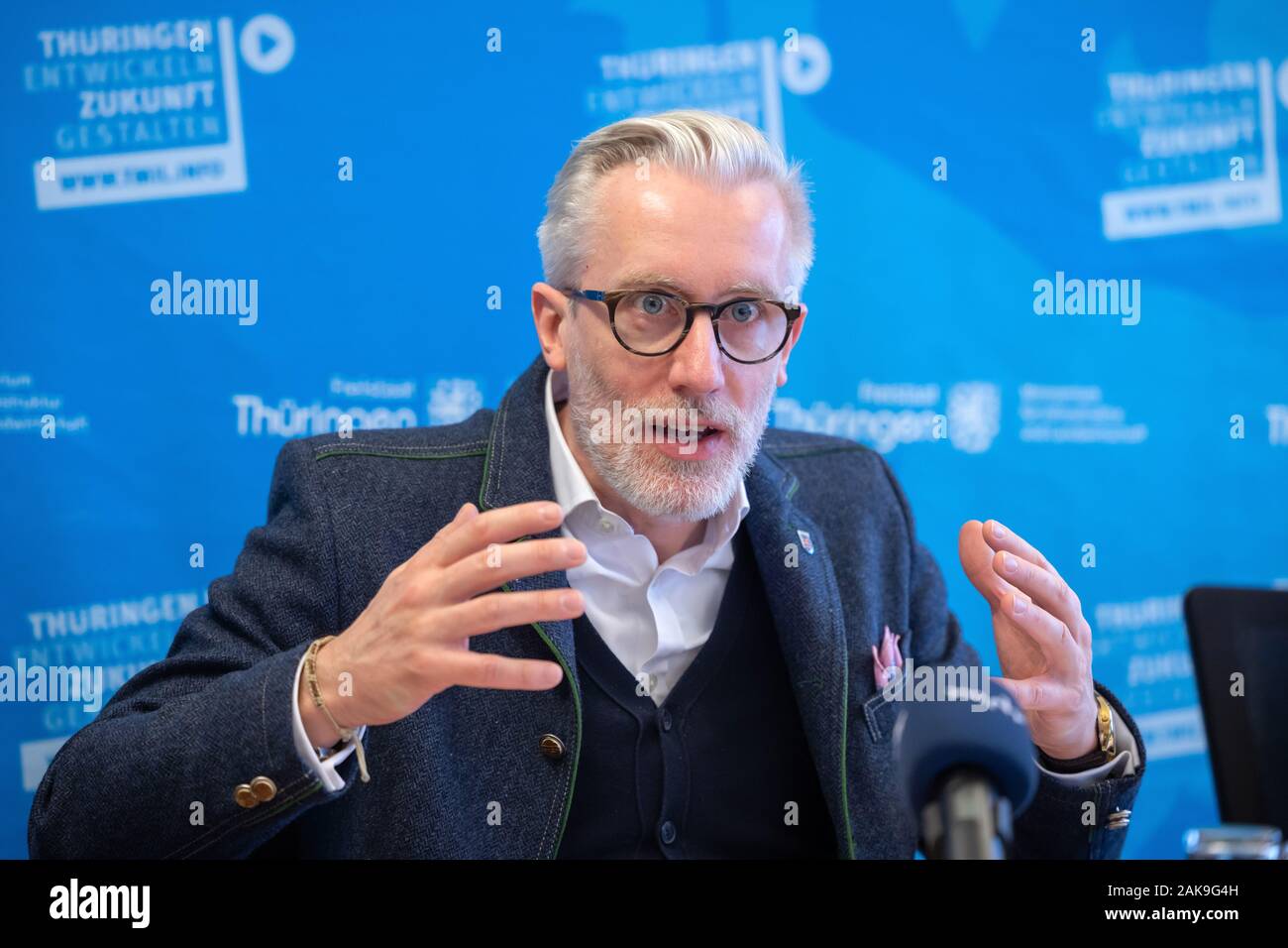 Erfurt, Germany. 08th Jan, 2020. Benjamin-Immanuel Hoff (Die Linke ...