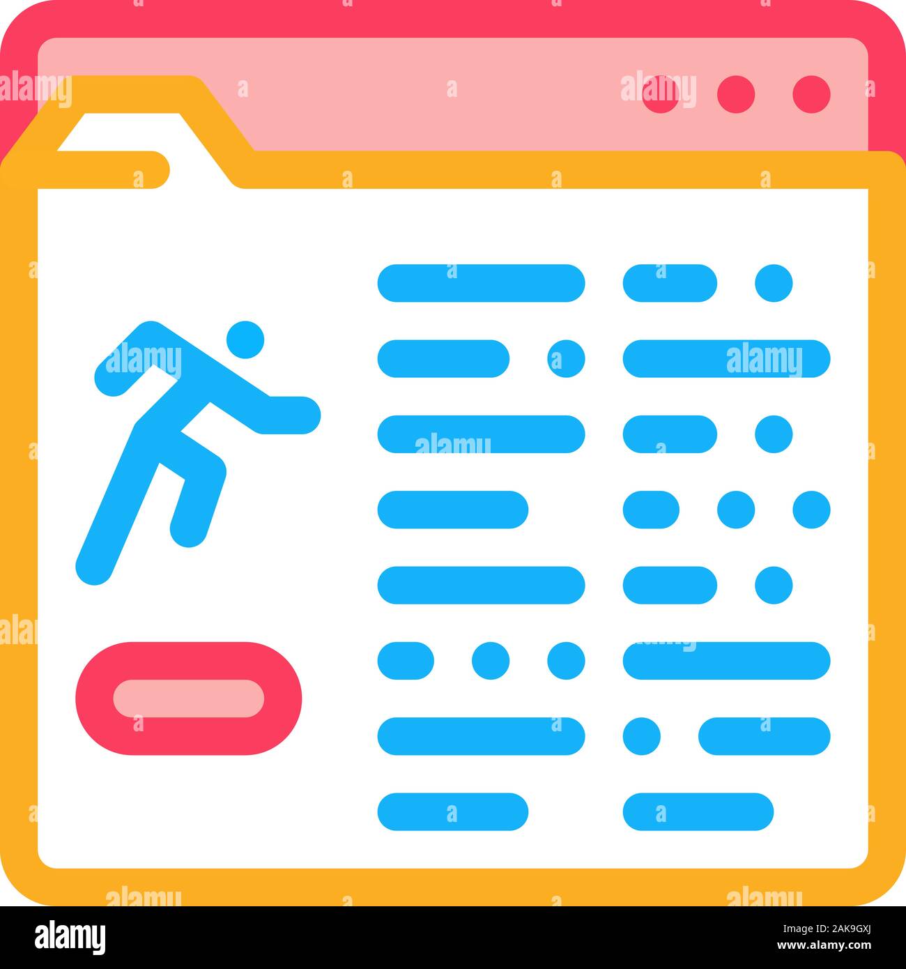 Athlete Information Document Folder Icon Vector Outline Illustration ...