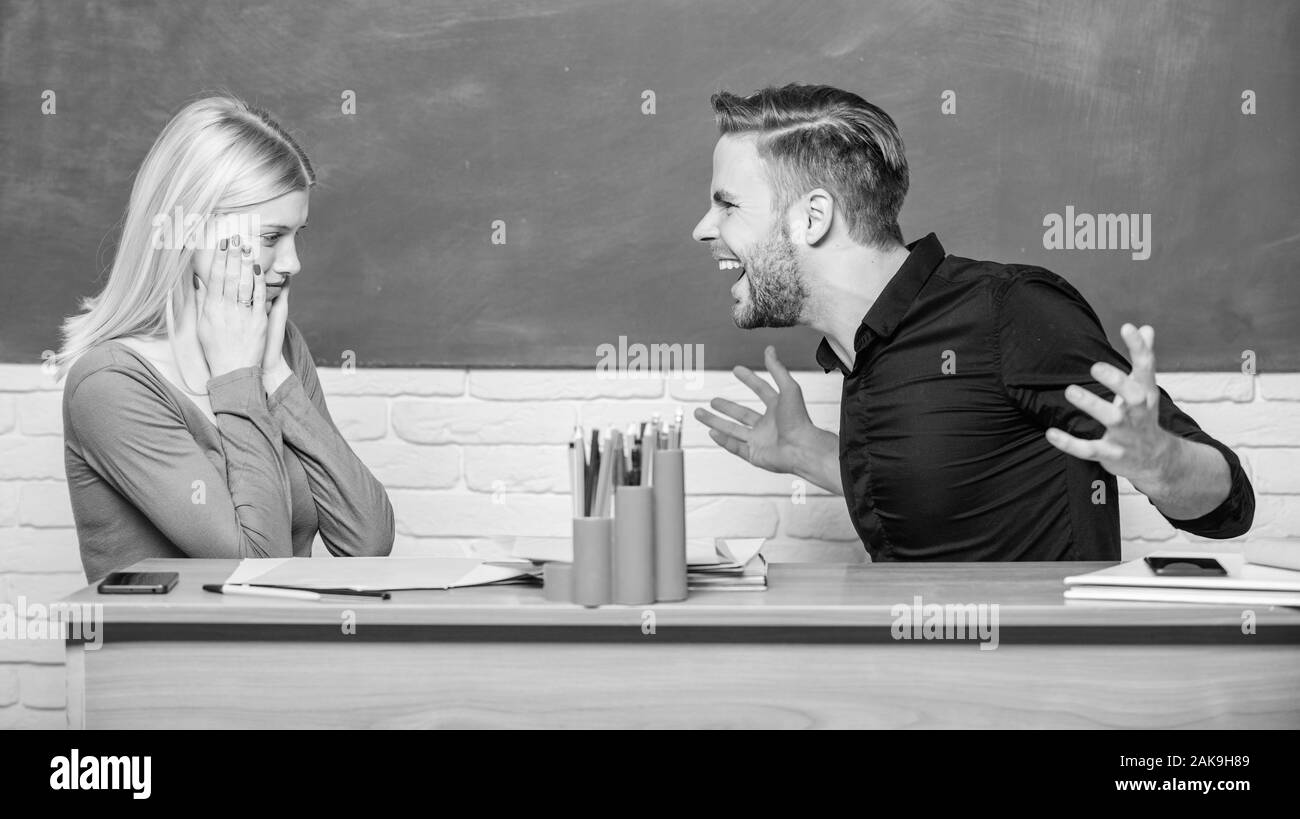 Shocking news. University or college students. Teacher and schoolmaster ...