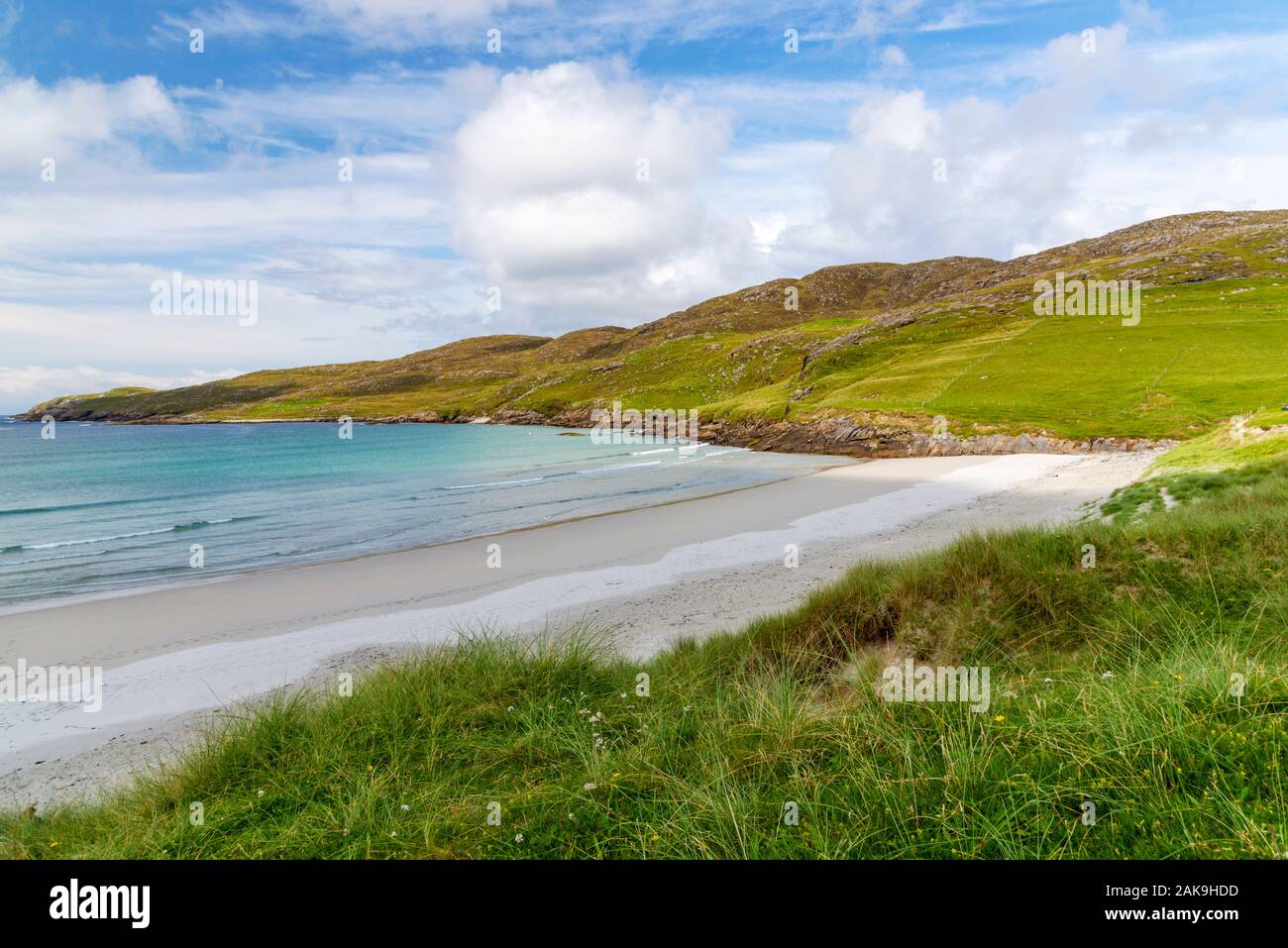 Beautiful sandy beach and dunes of Traigh Shiar beach, west coast of ...