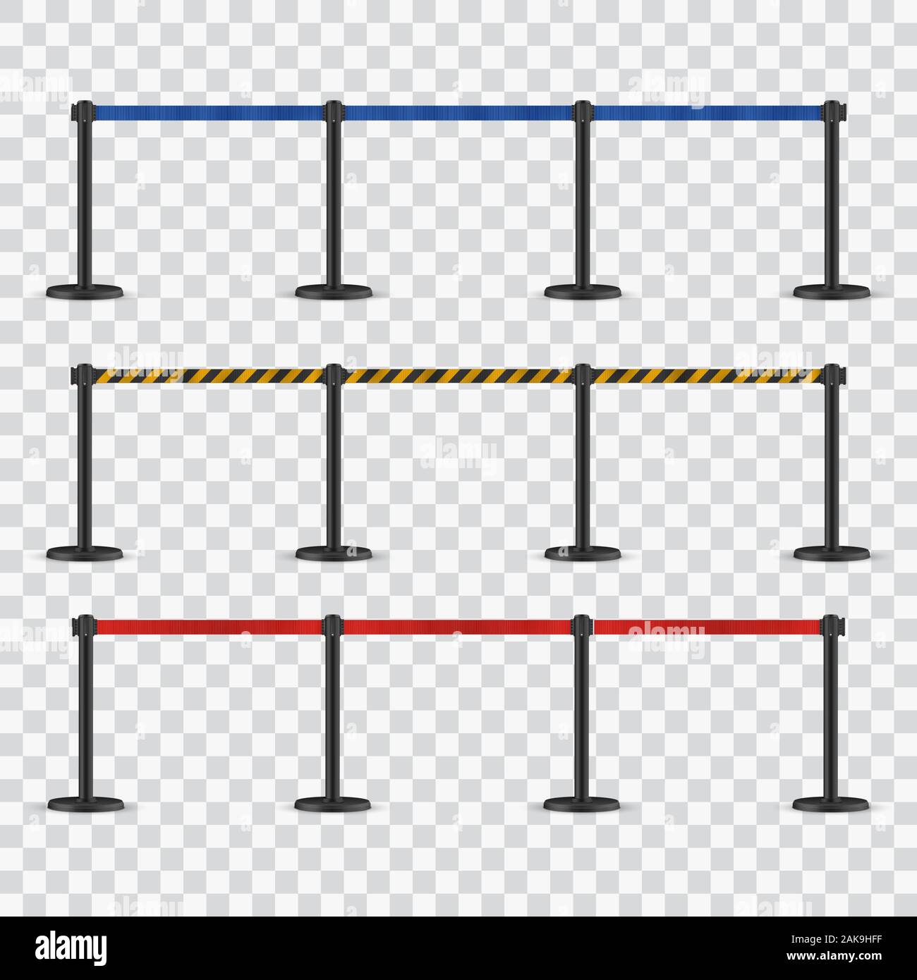 Queue control barriers Stock Vector Images - Alamy