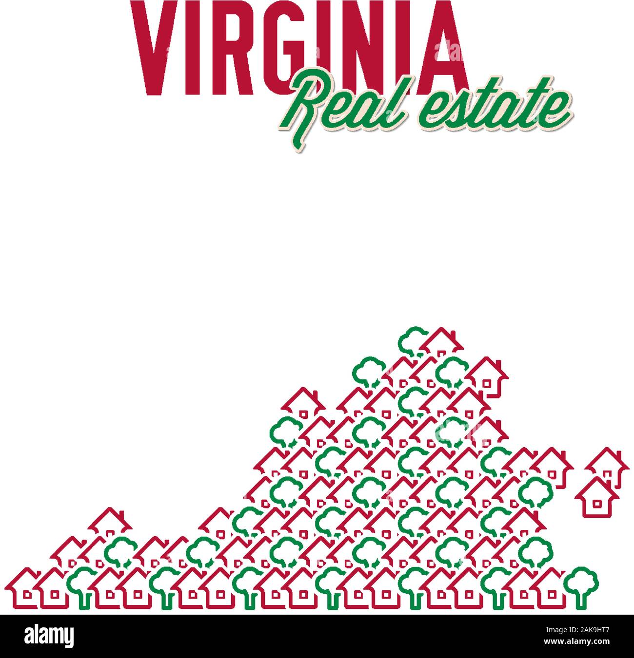 Map of village virginia hi-res stock photography and images - Alamy