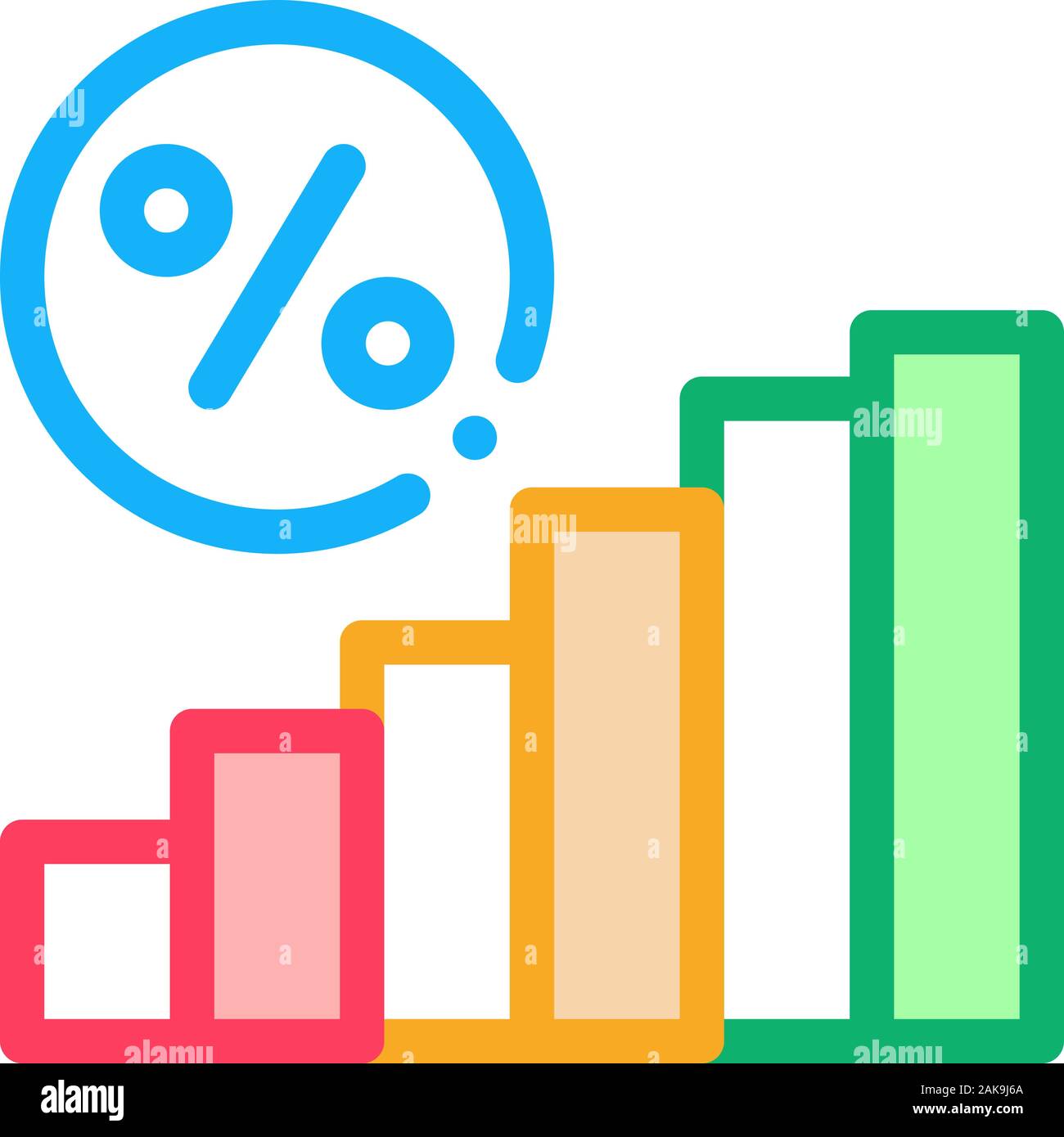 Interest Rising Statistics Icon Vector Outline Illustration Stock ...
