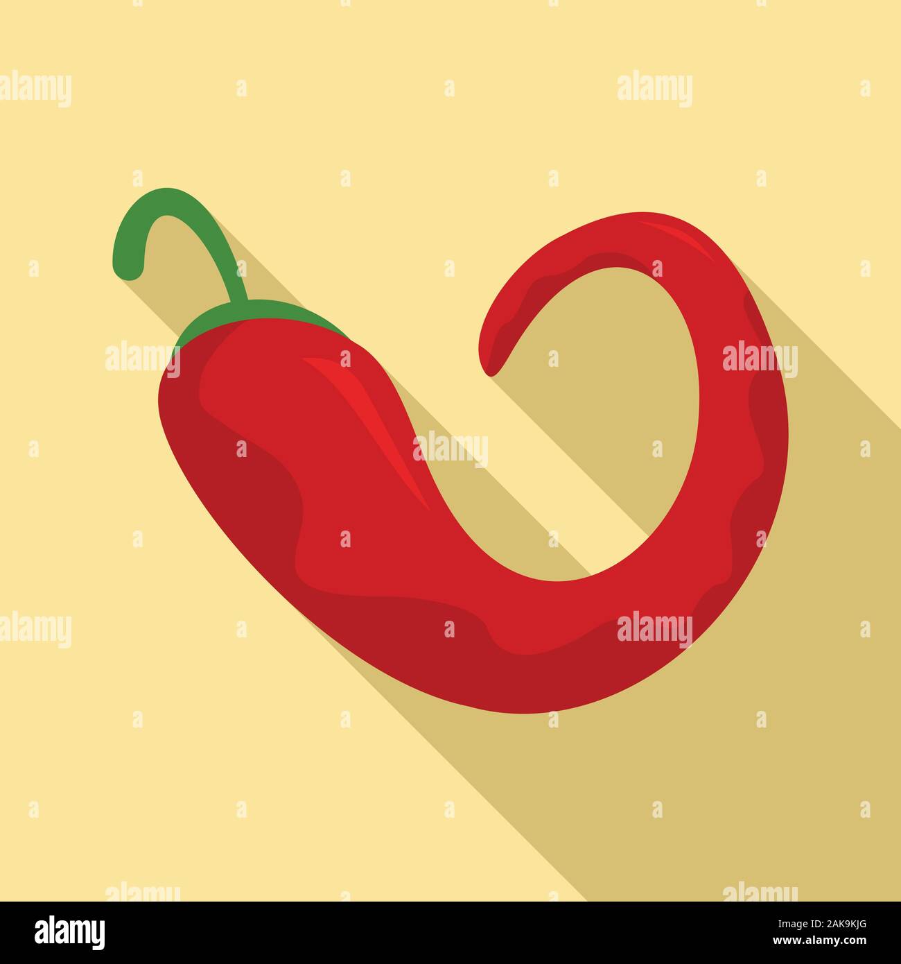 Jalapeno chili pepper icon. Flat illustration of jalapeno chili pepper ...