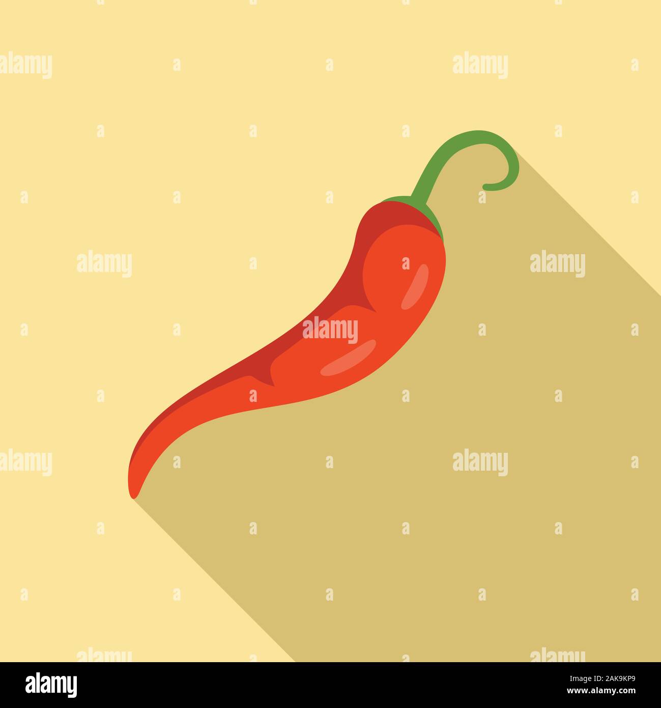 Restaurant chili pepper icon. Flat illustration of restaurant chili ...