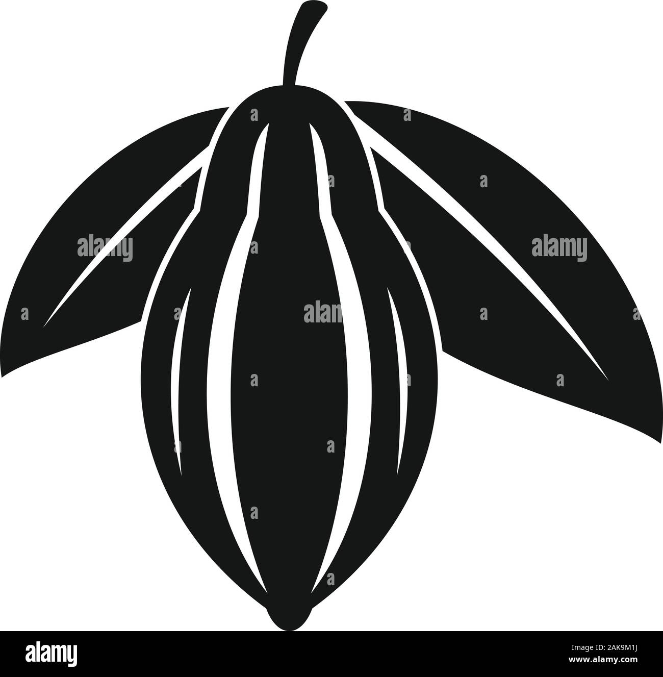 Cocoa plant icon. Simple illustration of cocoa plant vector icon for ...