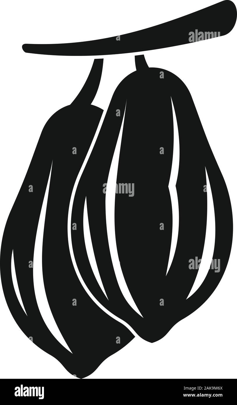 Raw cocoa icon. Simple illustration of raw cocoa vector icon for web ...