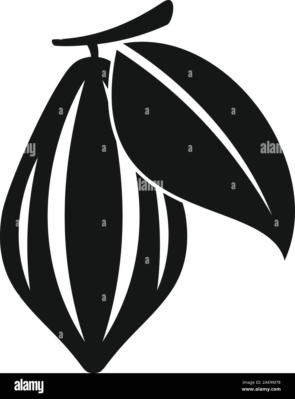 Cocoa tree icon. Simple illustration of cocoa tree vector icon for web ...