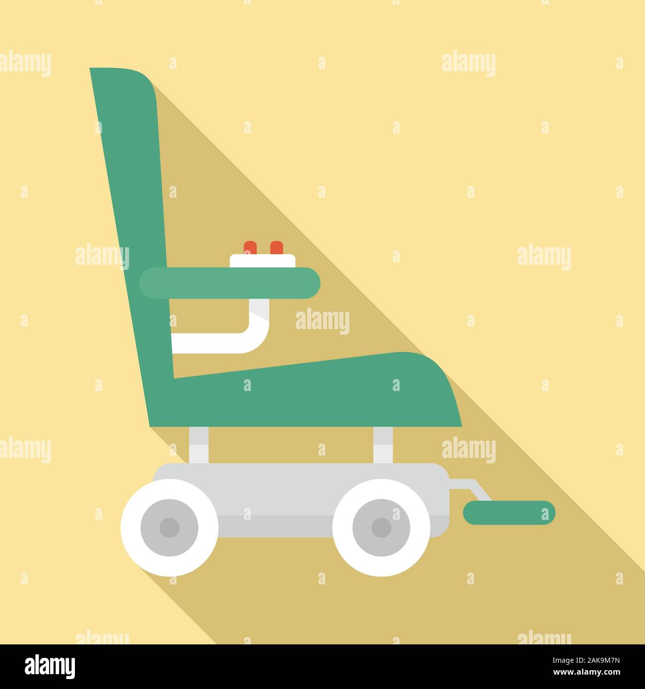 Wheelchair icon. Flat illustration of wheelchair vector icon for web ...