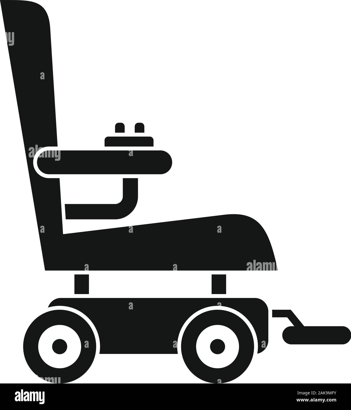 Wheelchair icon. Simple illustration of wheelchair vector icon for web ...