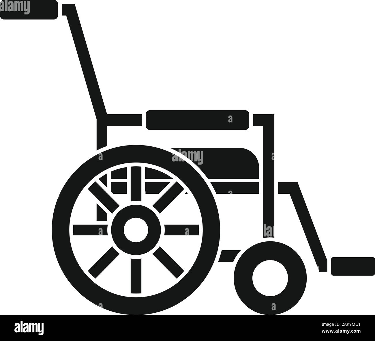 Mobility wheelchair icon. Simple illustration of mobility wheelchair ...