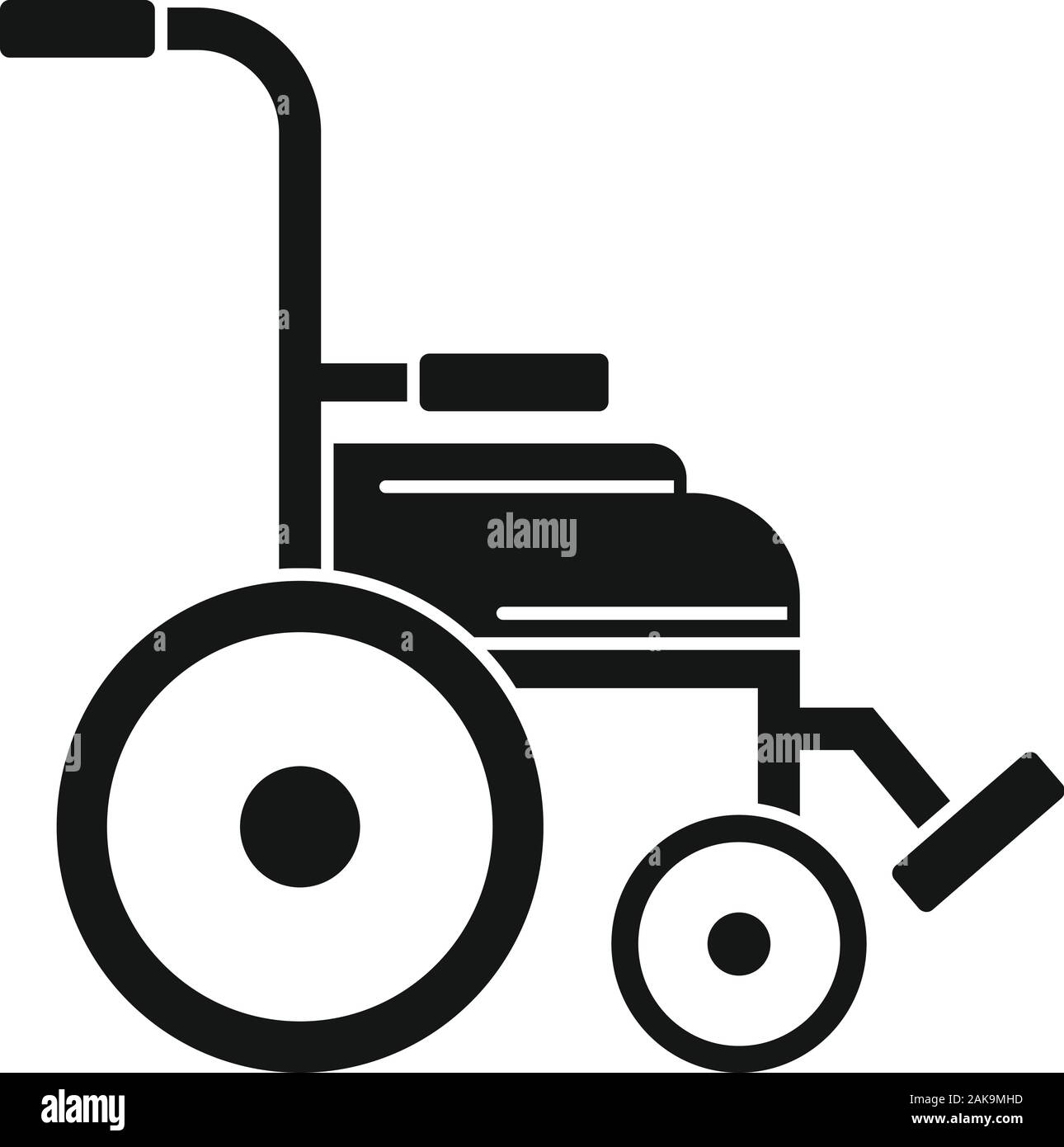 Safety wheelchair icon. Simple illustration of safety wheelchair vector ...