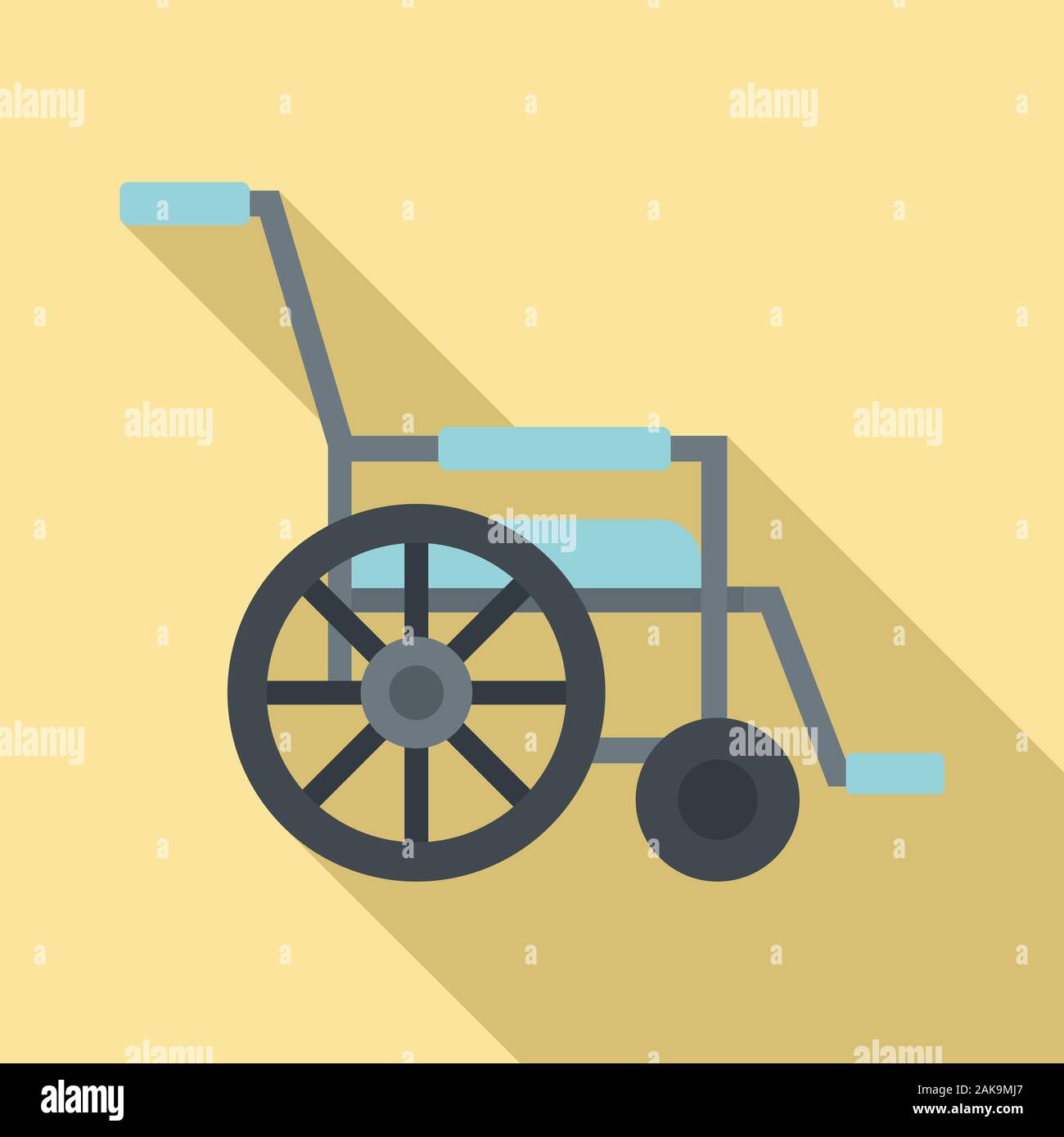 Mobility wheelchair icon. Flat illustration of mobility wheelchair ...