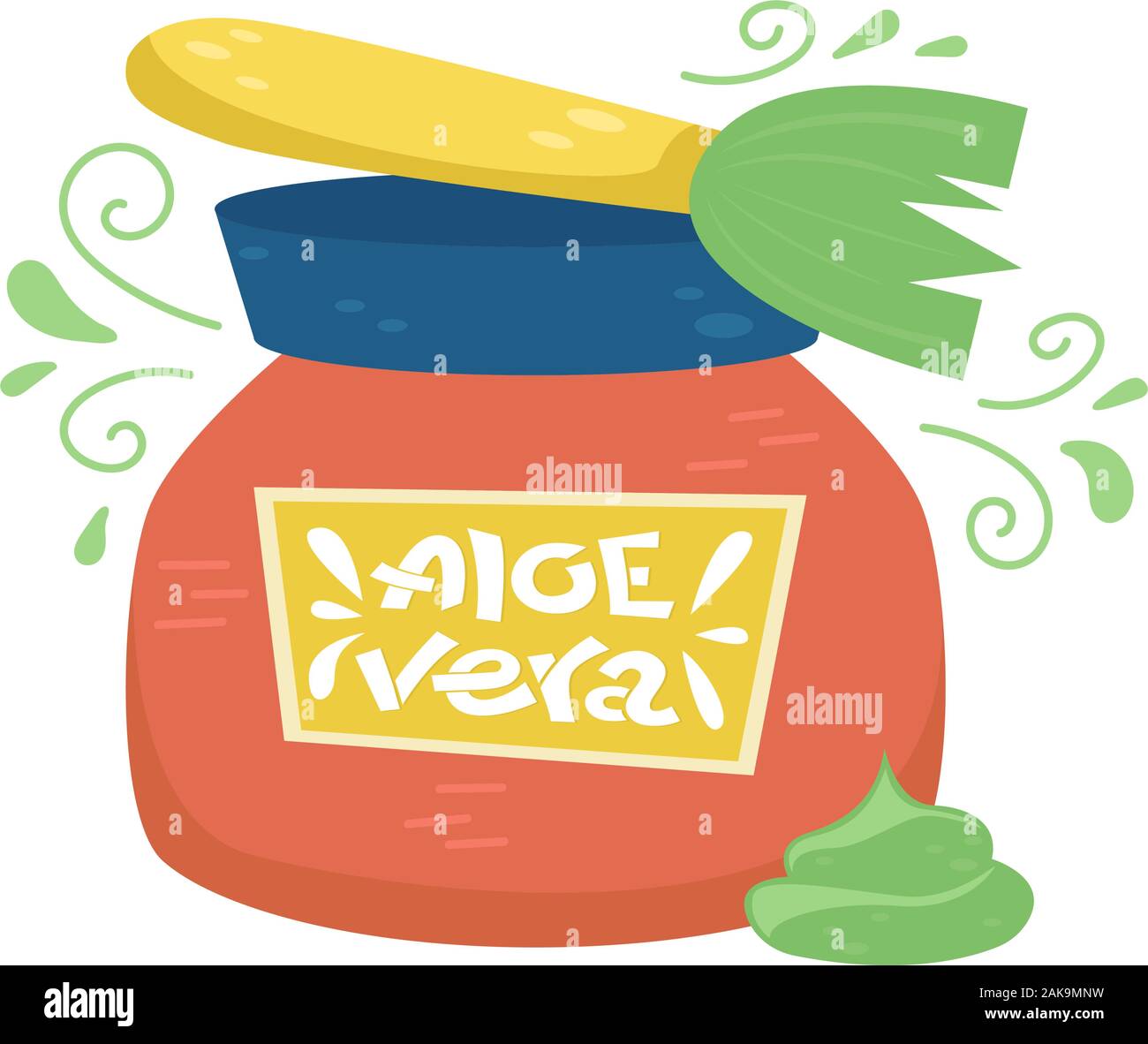Jar cream aloe vera Stock Vector Images - Alamy