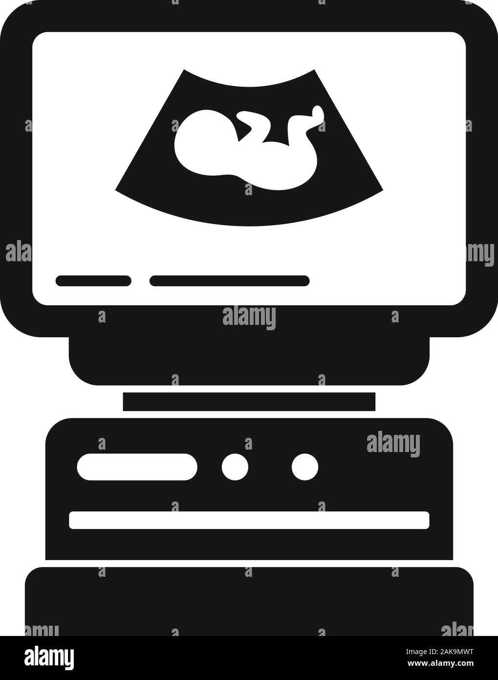Ultrasound icon. Simple illustration of ultrasound vector icon for web ...