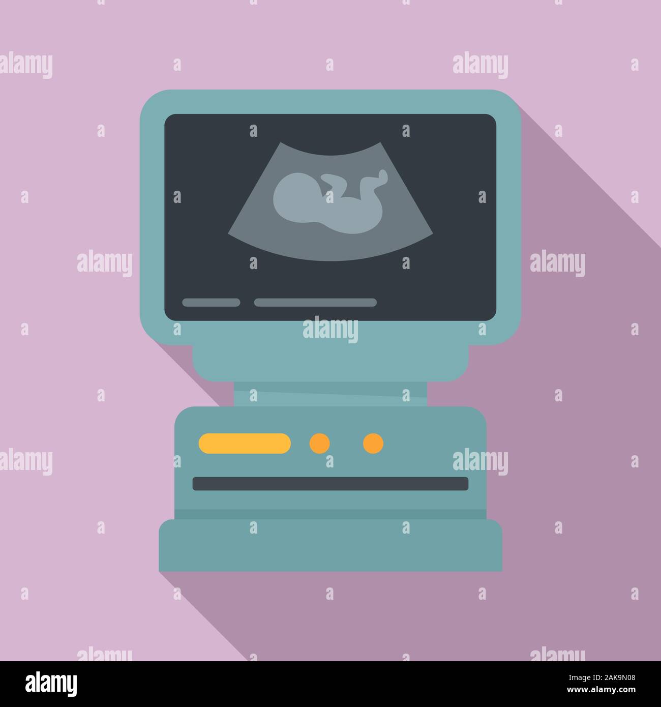 Ultrasound icon. Flat illustration of ultrasound vector icon for web ...