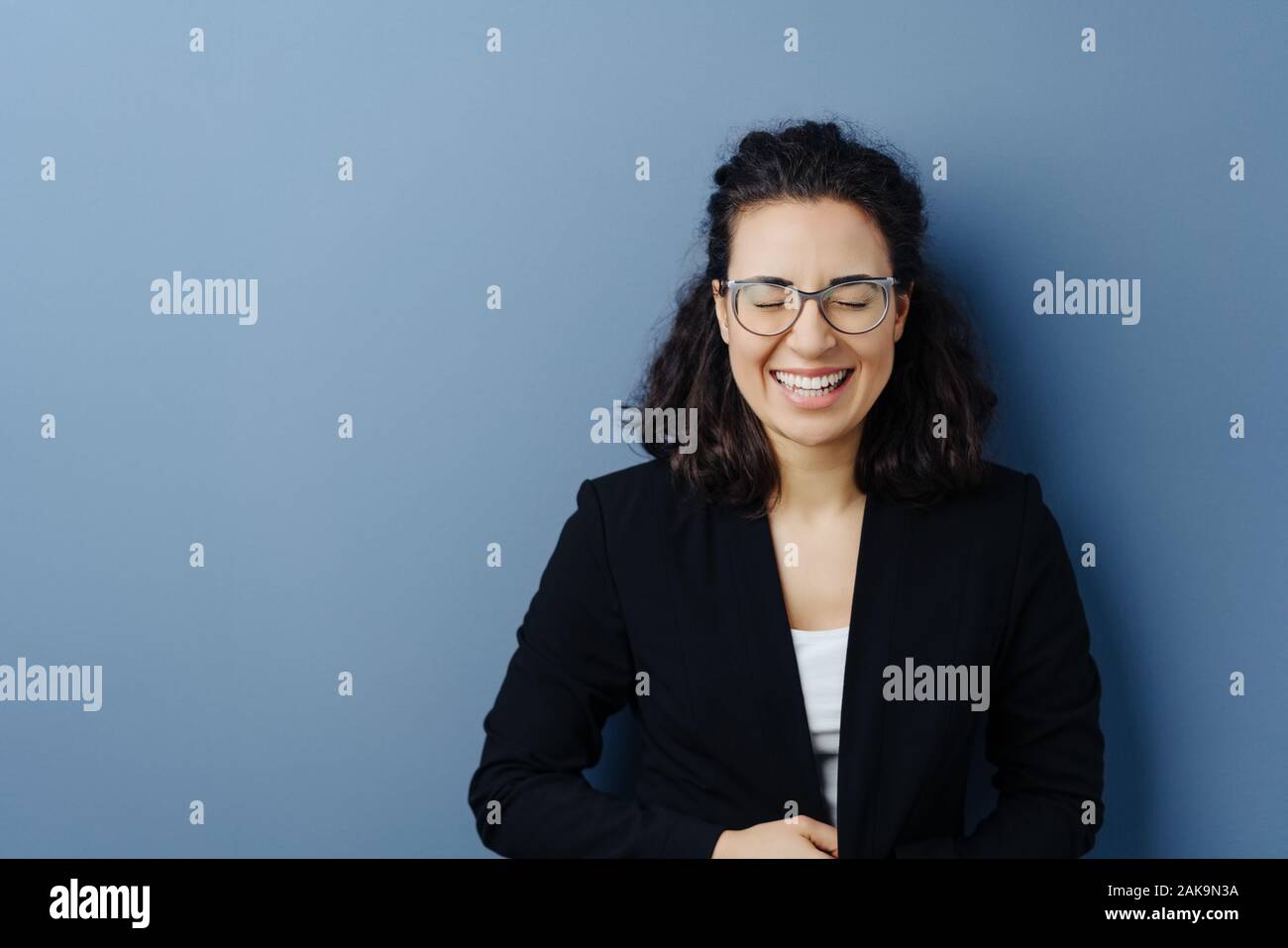 One giggling female hi-res stock photography and images - Alamy