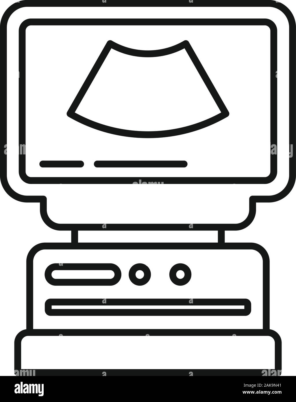 Ultrasound icon. Outline ultrasound vector icon for web design isolated ...