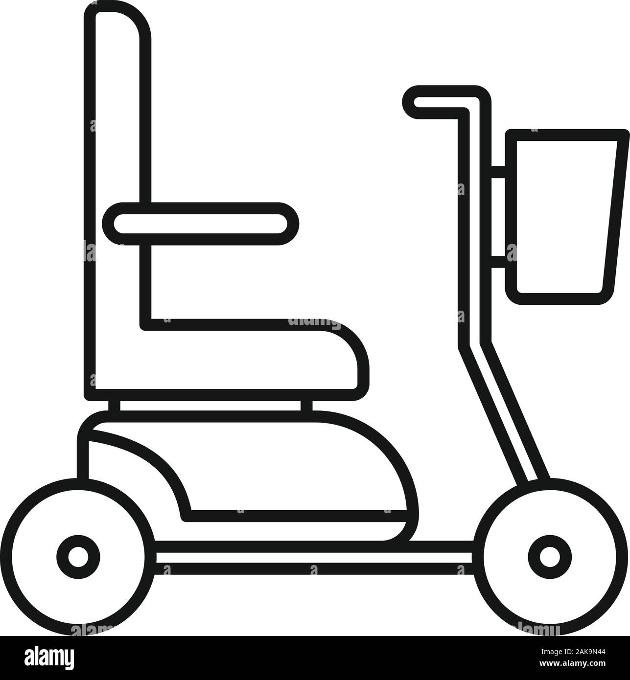 Electric wheelchair icon. Outline electric wheelchair vector icon for ... Electric wheelchair icon. Outline electric wheelchair vector icon for ...