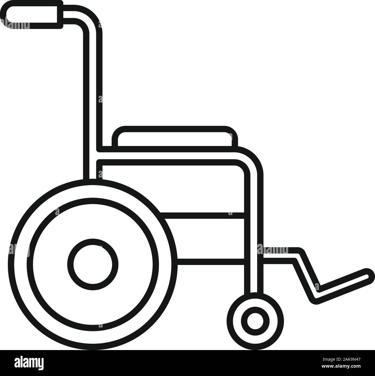 Patient wheelchair icon. Outline patient wheelchair vector icon for web ...