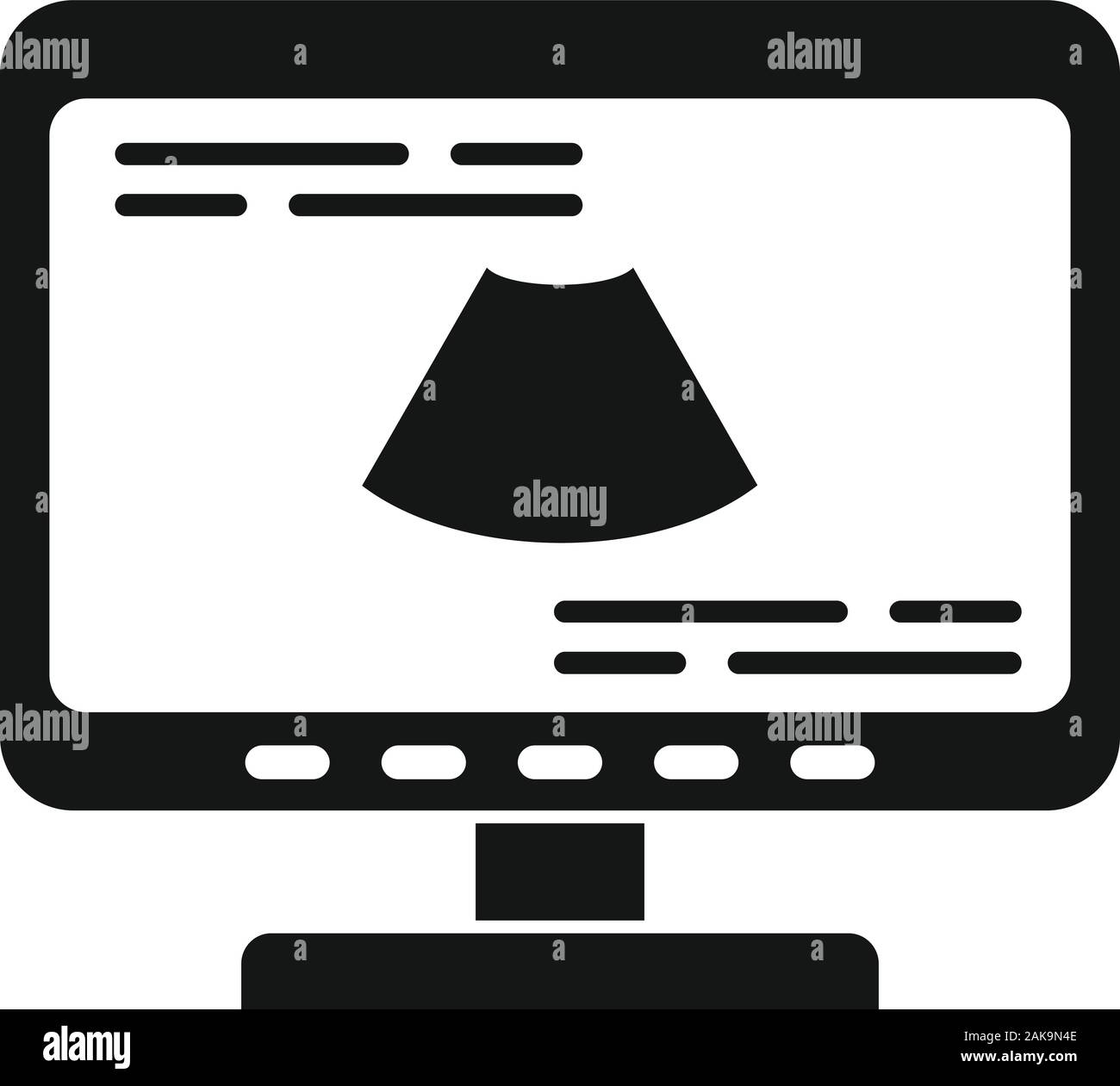 Ultrasound monitor icon. Simple illustration of ultrasound monitor ...