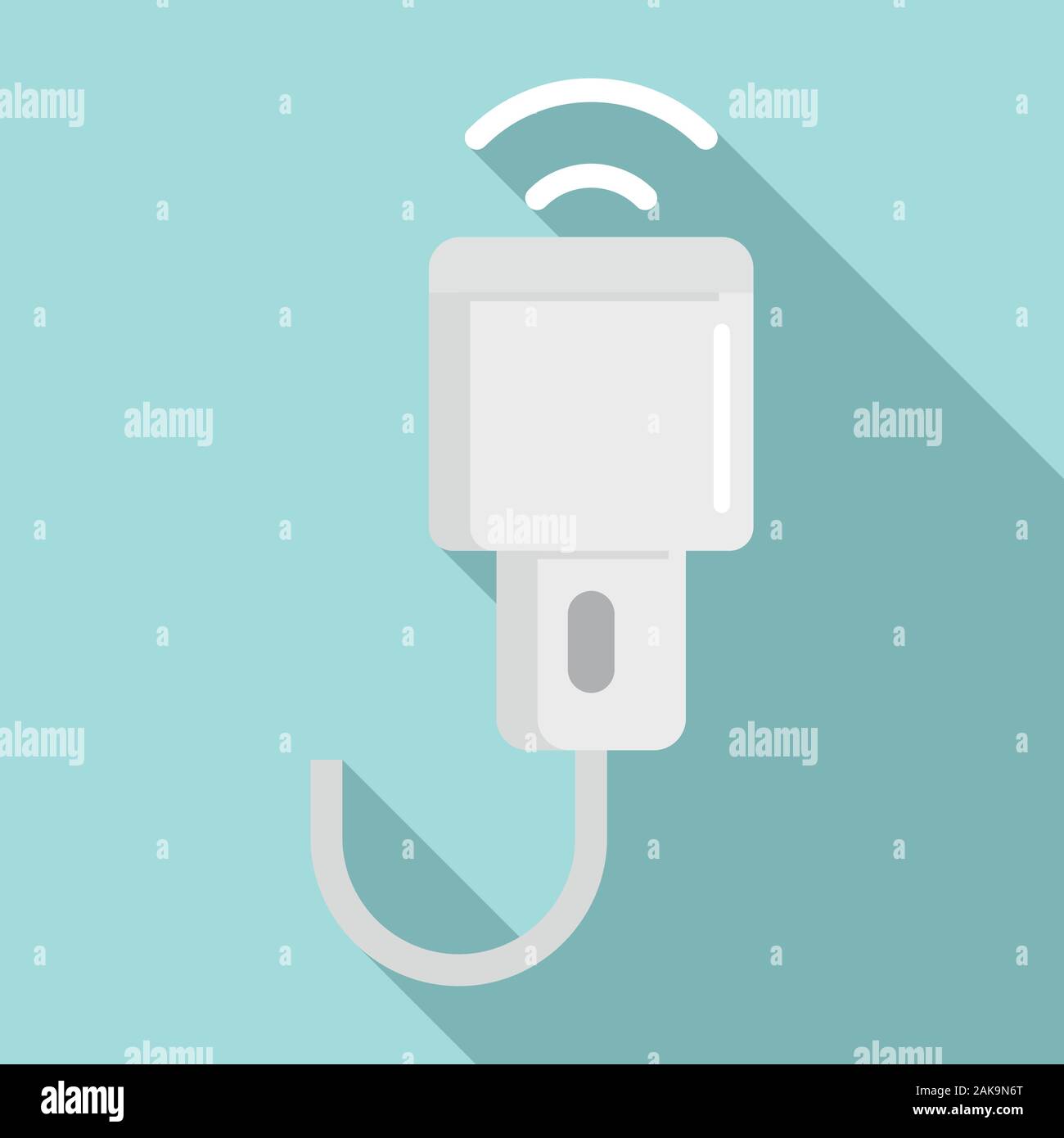 Ultrasonic scanner icon. Flat illustration of ultrasonic scanner vector ...