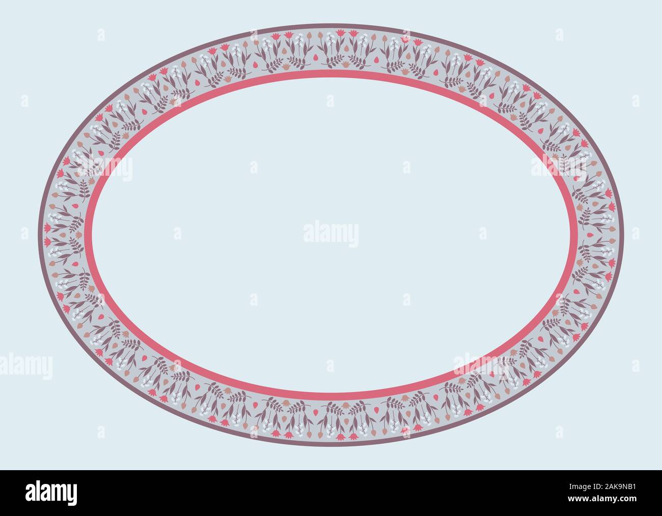 Oval border floral hi-res stock photography and images - Alamy