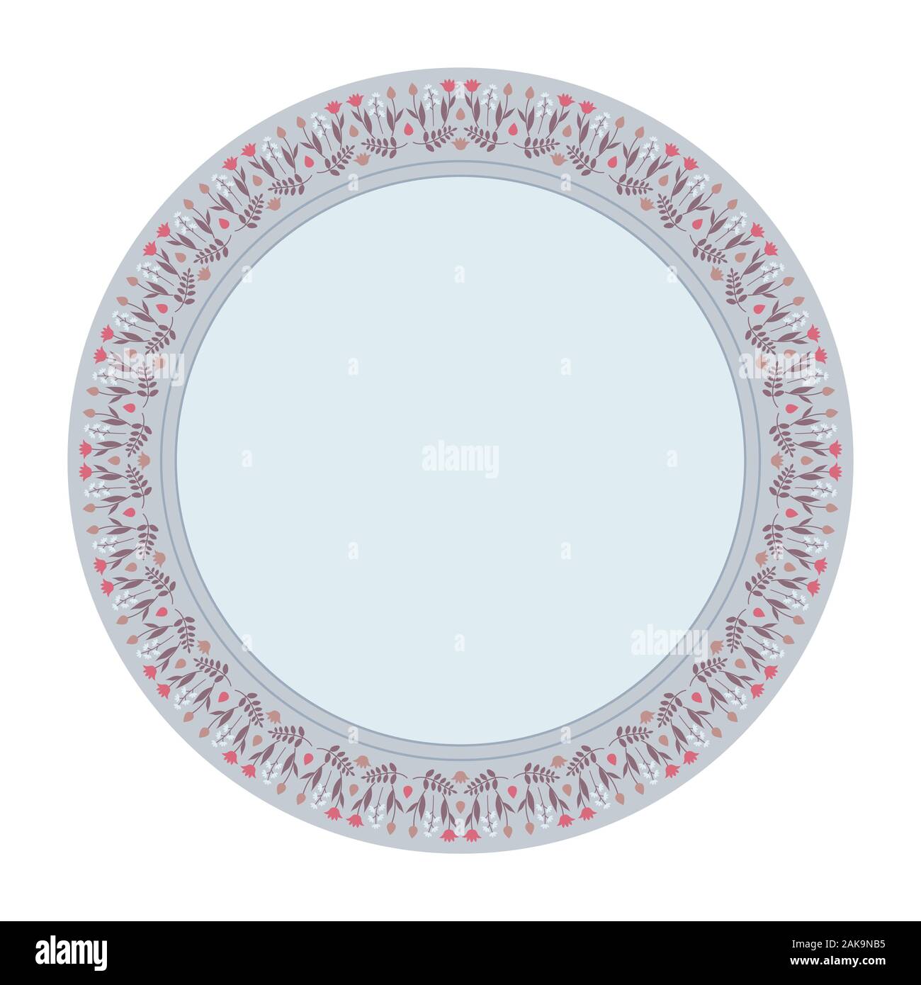 Pastel floral pattern plate Stock Vector Images - Alamy