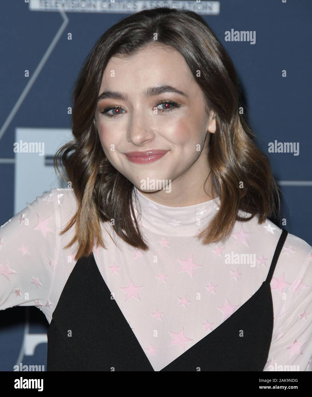 Los Angeles, USA. 07th Jan, 2020. Ashley Boettcher arrives at the FOX ...