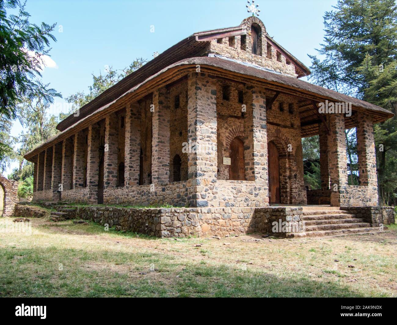 Example of Aksumite architecture, Debre Berhan Selassie Church, Gondar ...