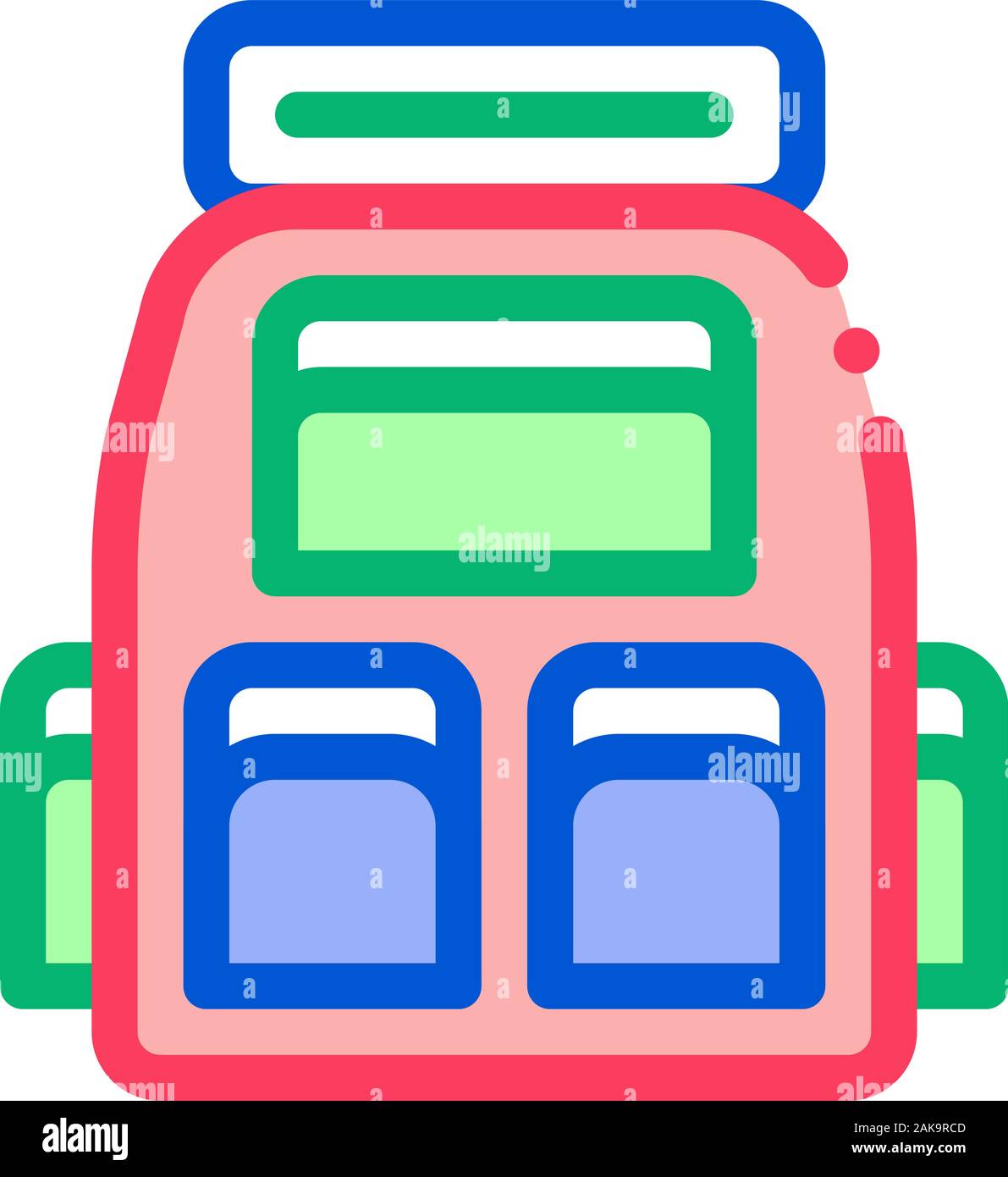 Travel Camping Backpack Icon Vector Outline Illustration Stock Vector ...