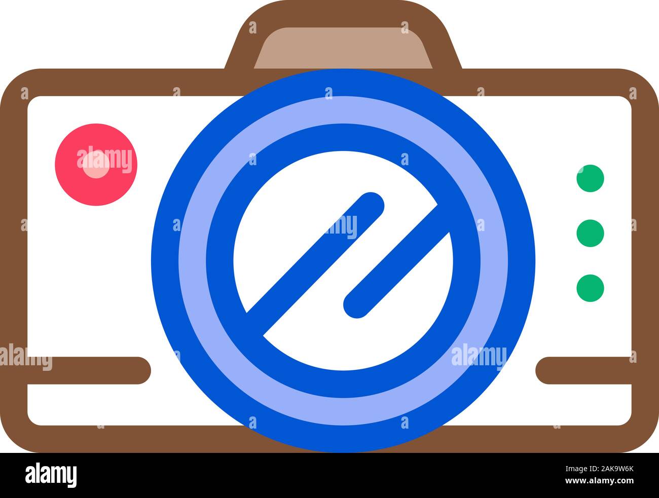 Hiking camera icon outline Cut Out Stock Images & Pictures - Alamy