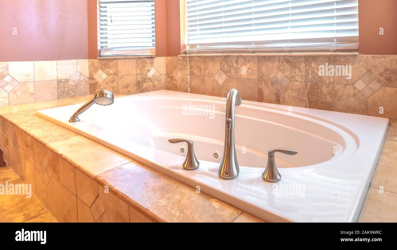 Windows bathroom bathtub bay hi-res stock photography and images - Alamy
