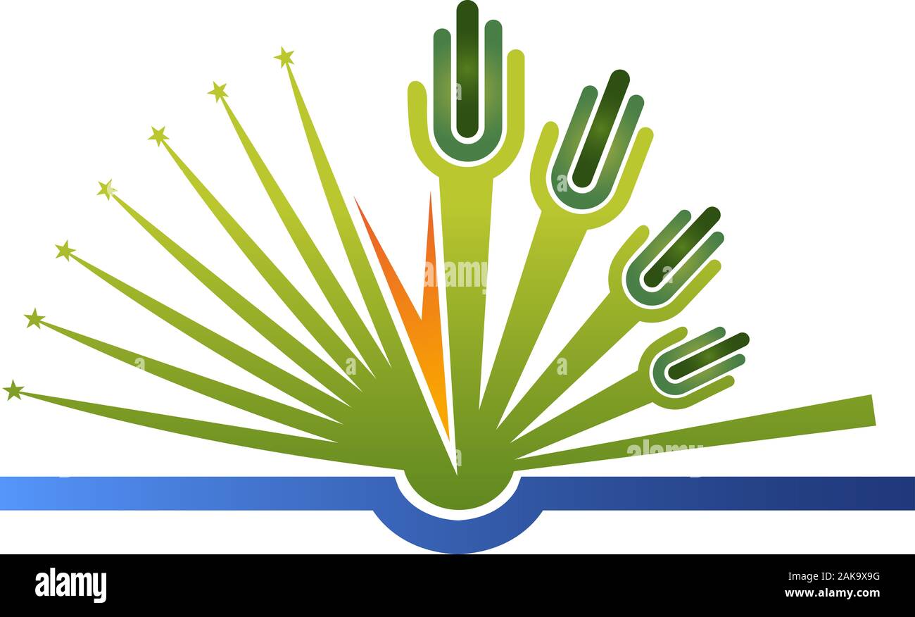 hand book logo Stock Photo - Alamy
