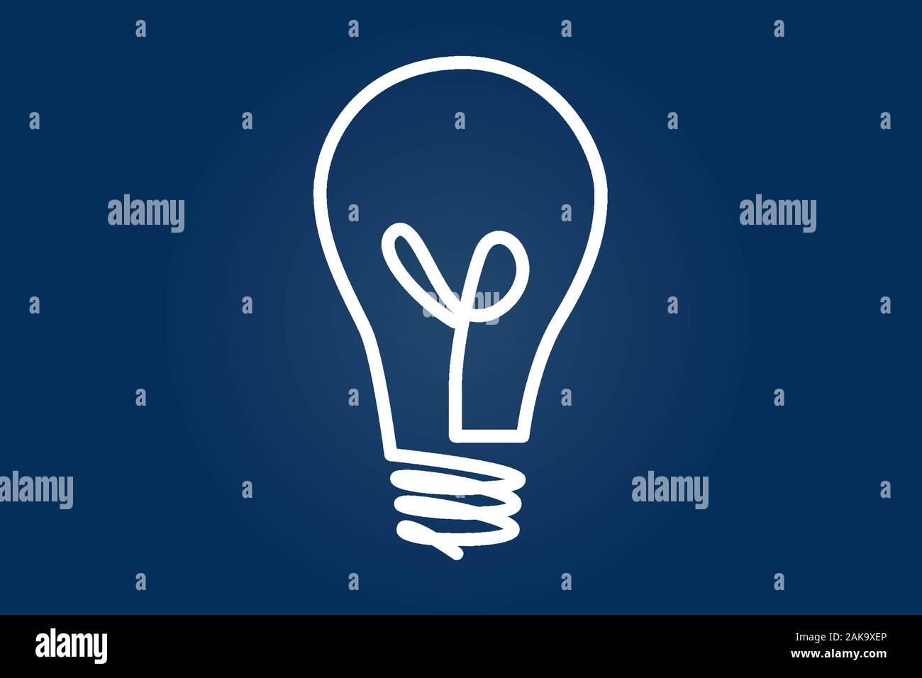 Light Bulb line icon design template. idea bulb Stock Photo - Alamy