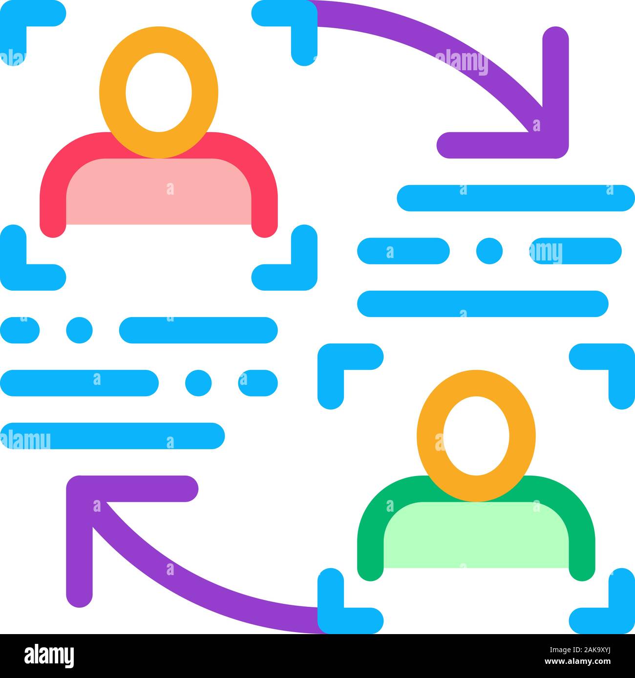 Personality Information Comparison Icon Vector Outline Illustration ...