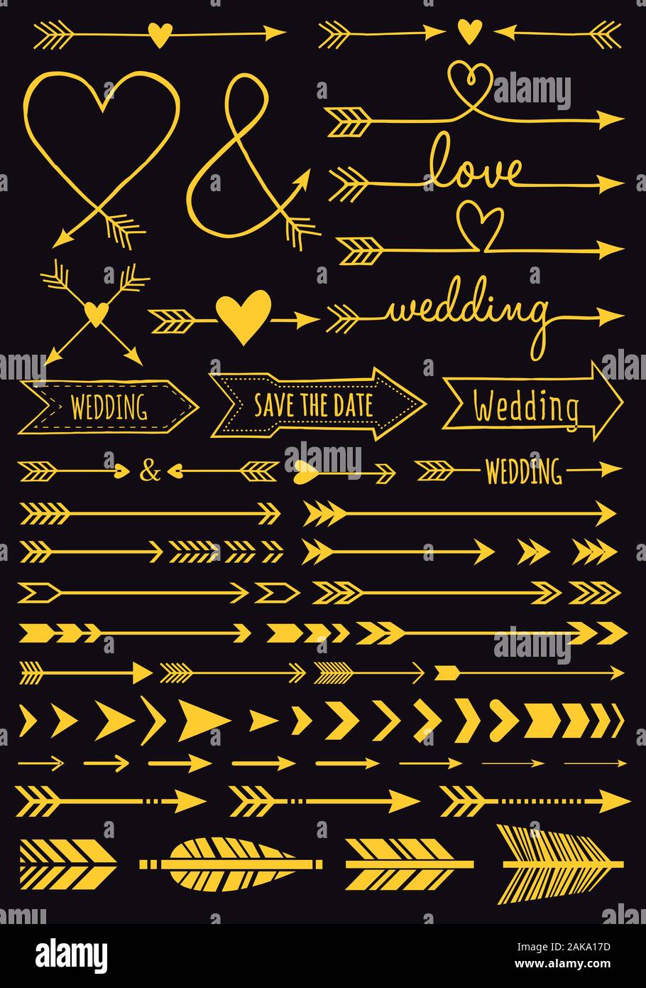 Arrow heart vector vectors hi-res stock photography and images - Alamy