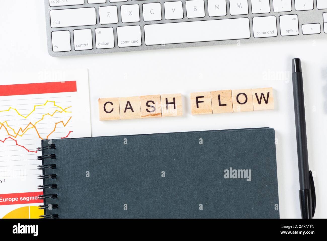 Cash flow statement concept with letters on cubes Stock Photo - Alamy