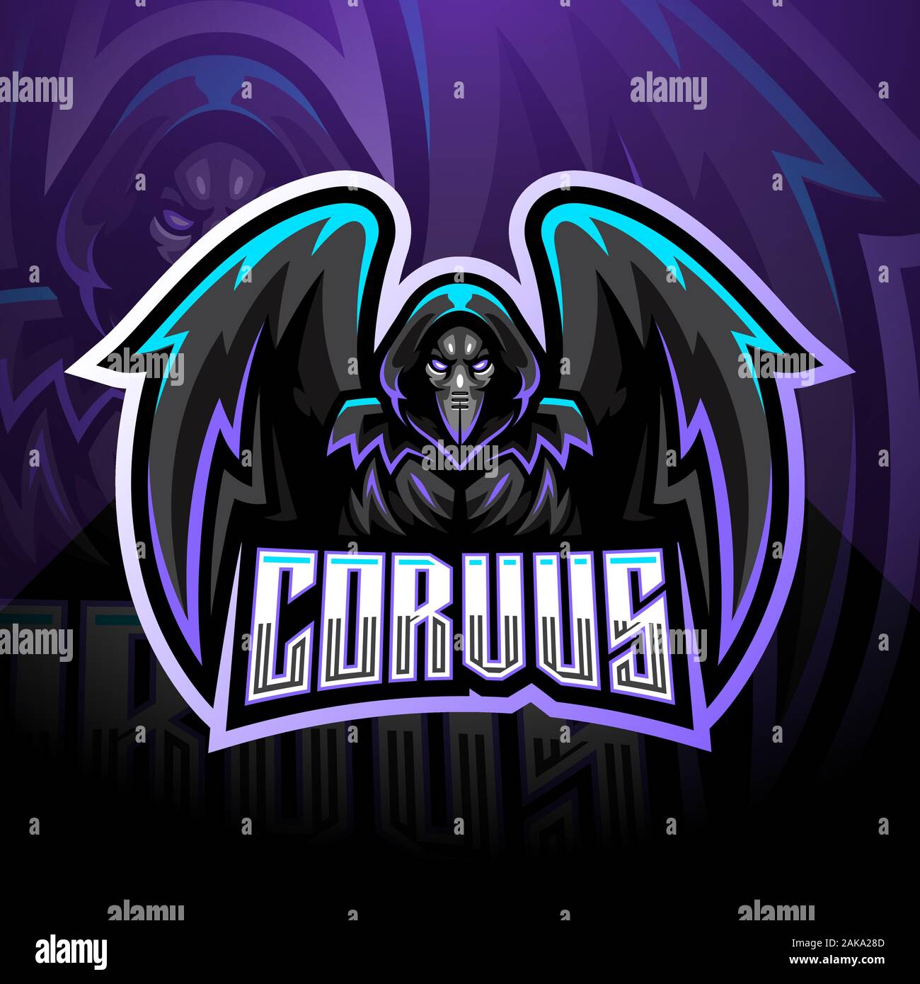 Corvus esport mascot logo design Stock Vector Image & Art - Alamy
