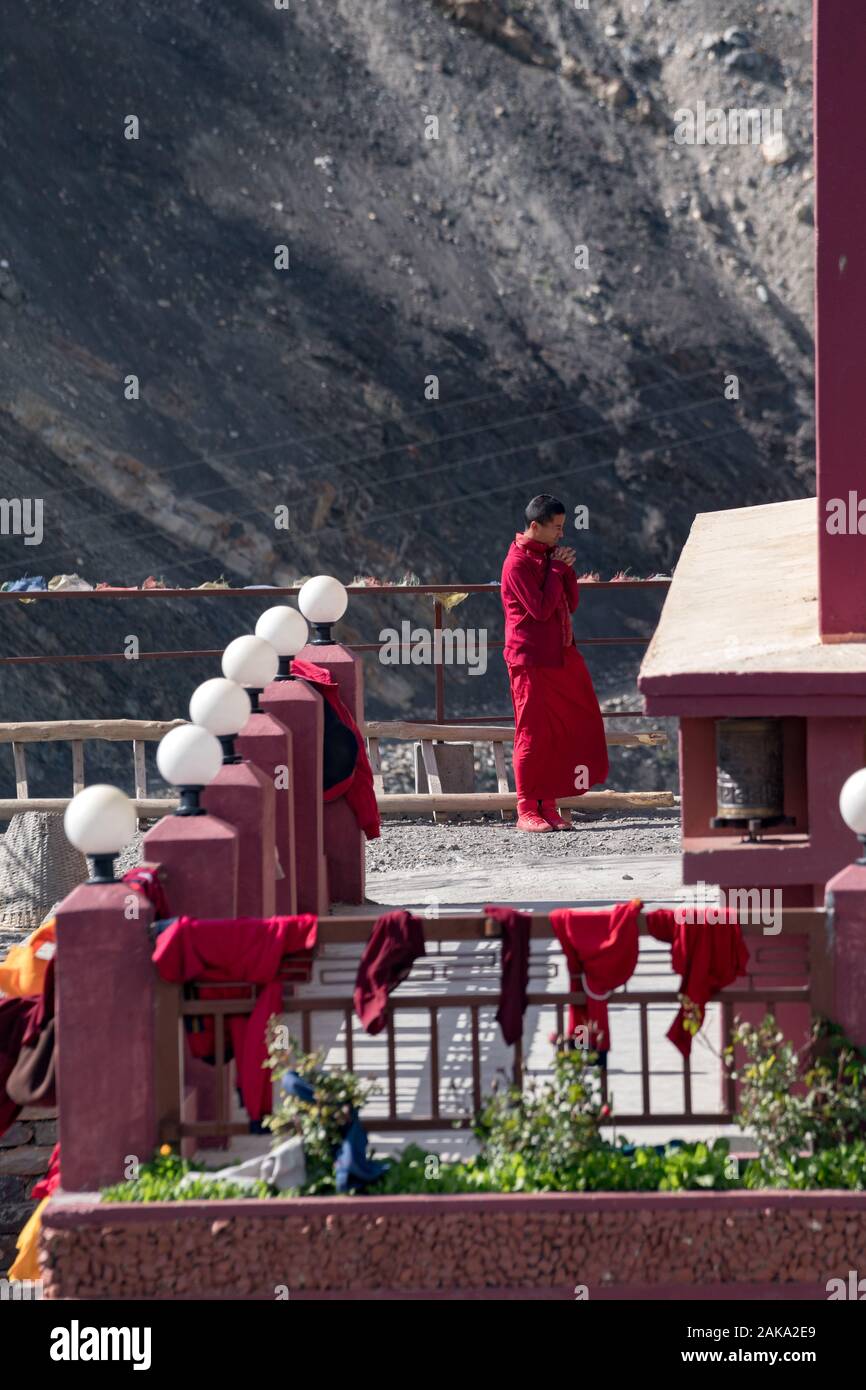 Upper mustang and monastery and monk hi-res stock photography and ...