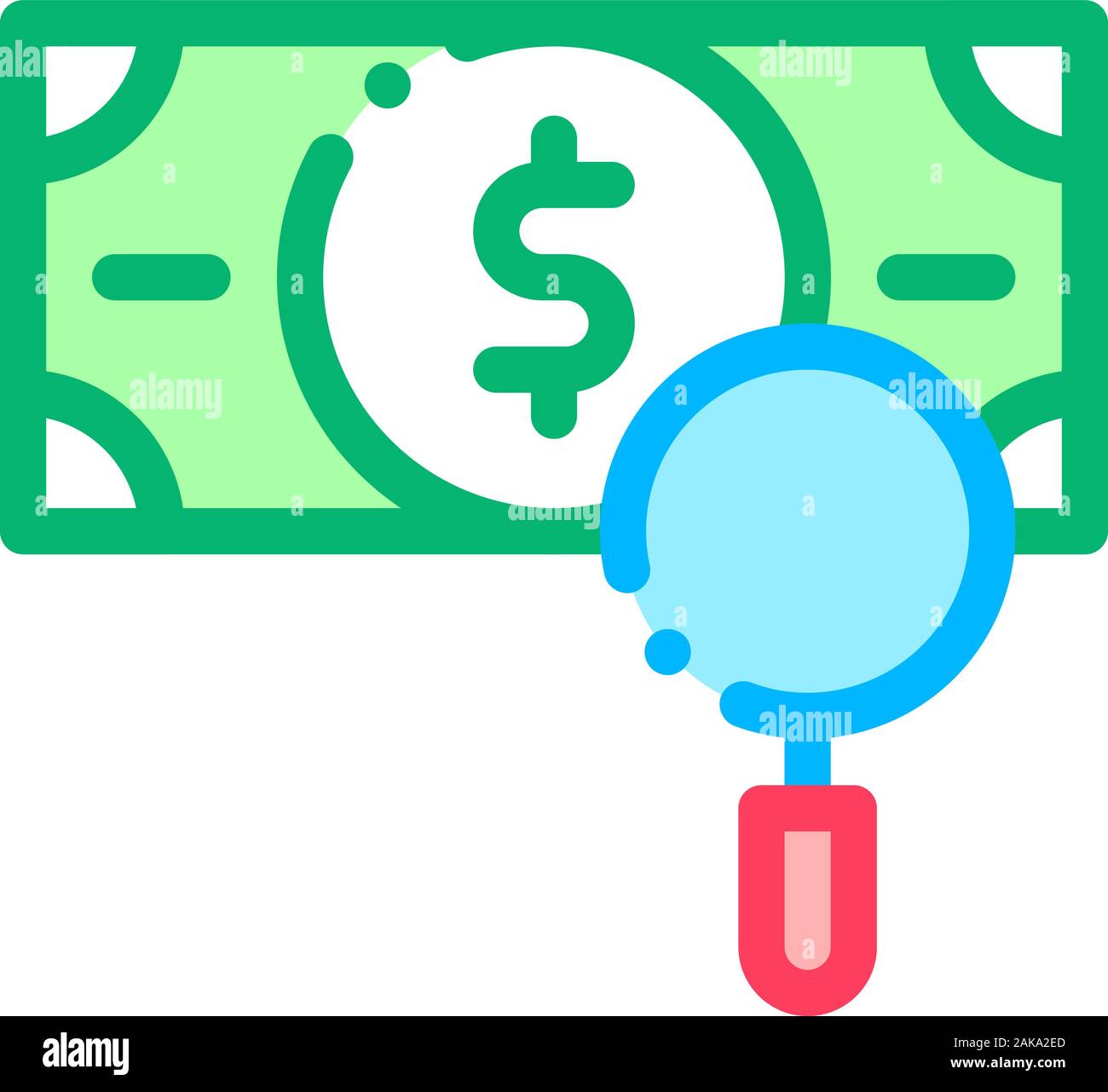 Currency Difference Search Icon Vector Outline Illustration Stock ...