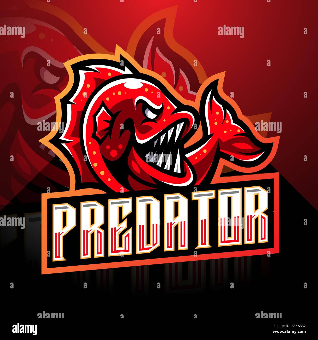 Fish esport mascot logo design Stock Vector Image & Art - Alamy