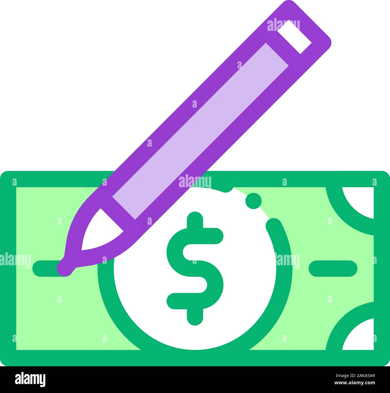 Drawing Fake Banknotes Icon Vector Outline Illustration Stock Vector ...