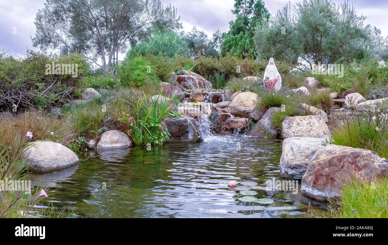 Panorama Water feature in a garden or park Stock Photo - Alamy
