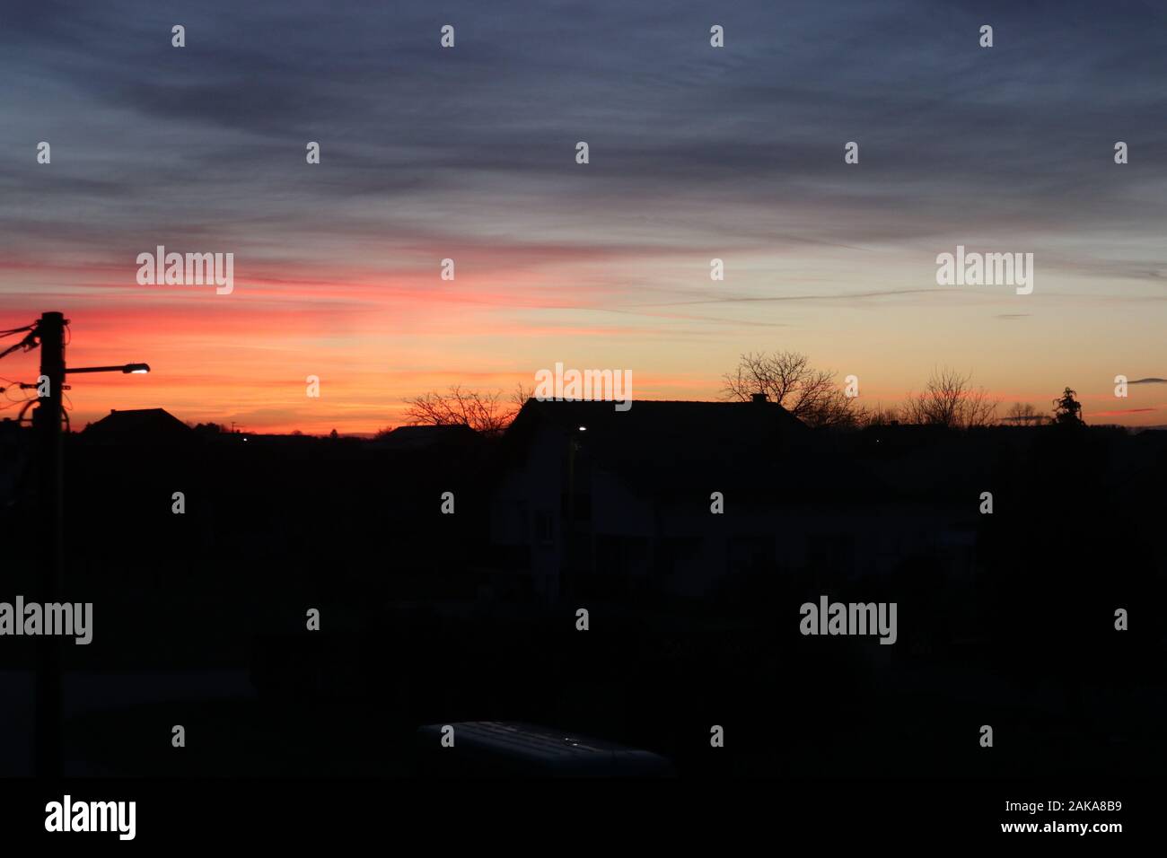 beautifully colored sunset sky Stock Photo - Alamy
